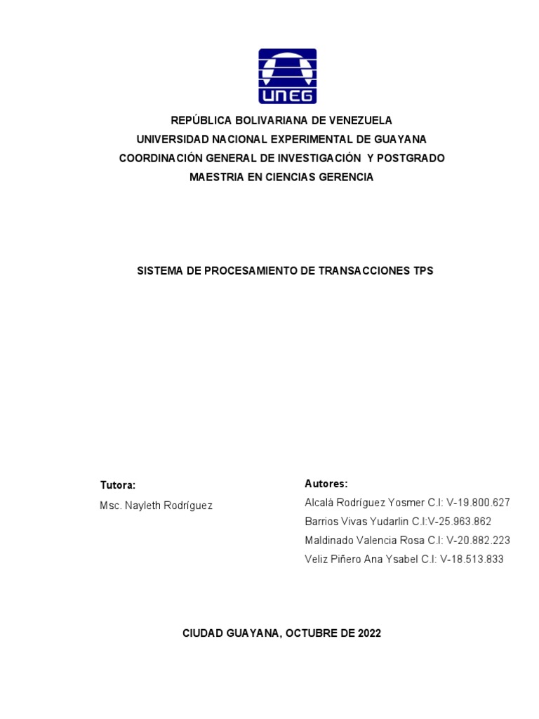 Sistema de Procesamiento de Transacciones | PDF | Bases de datos | Software