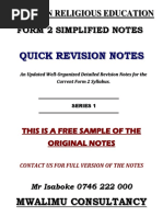 Form 1 Cre Simplified Notes | PDF | Genesis Creation Narrative | Abraham