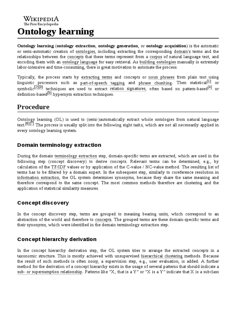 Ontology Learning | PDF | Cybernetics | Cognitive Science