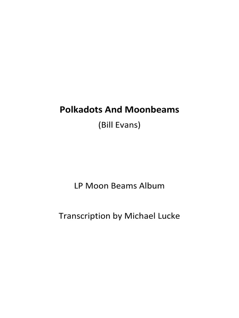 Polkadots and Moonbeams B | PDF