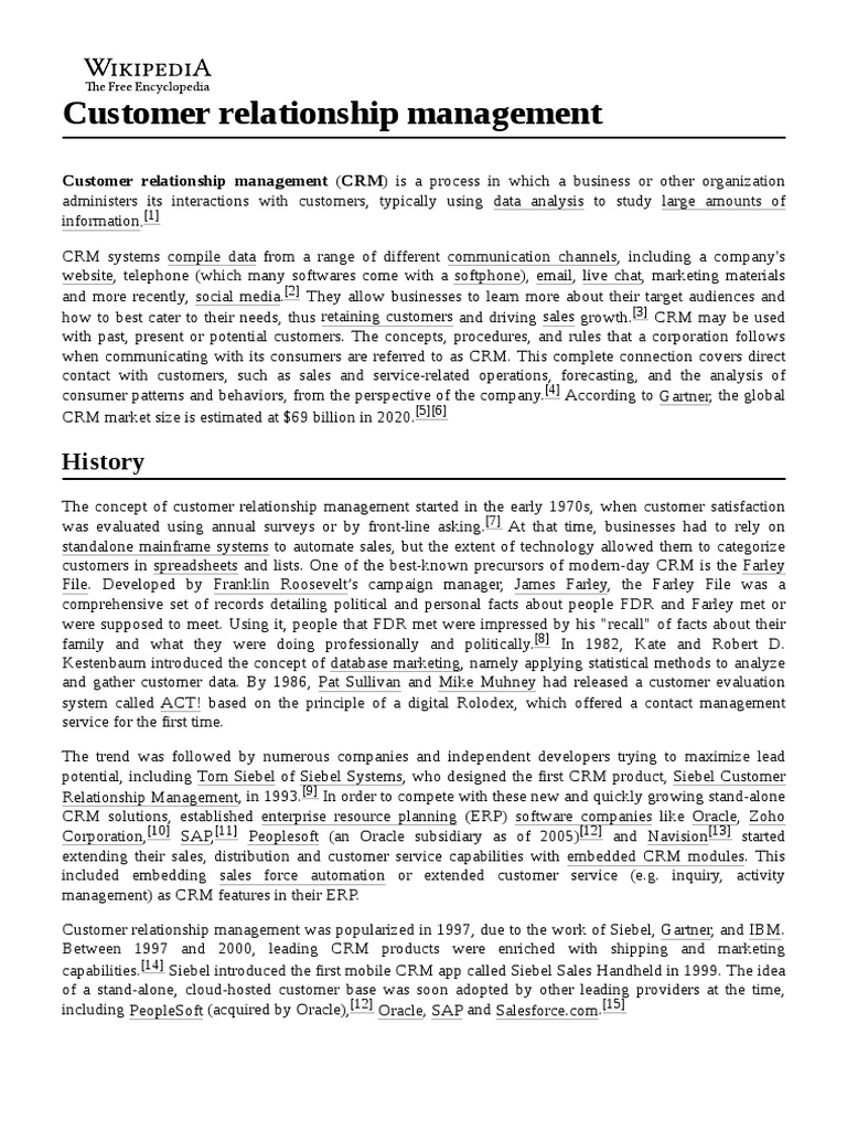 Customer Relationship Management | PDF | Customer Relationship ...