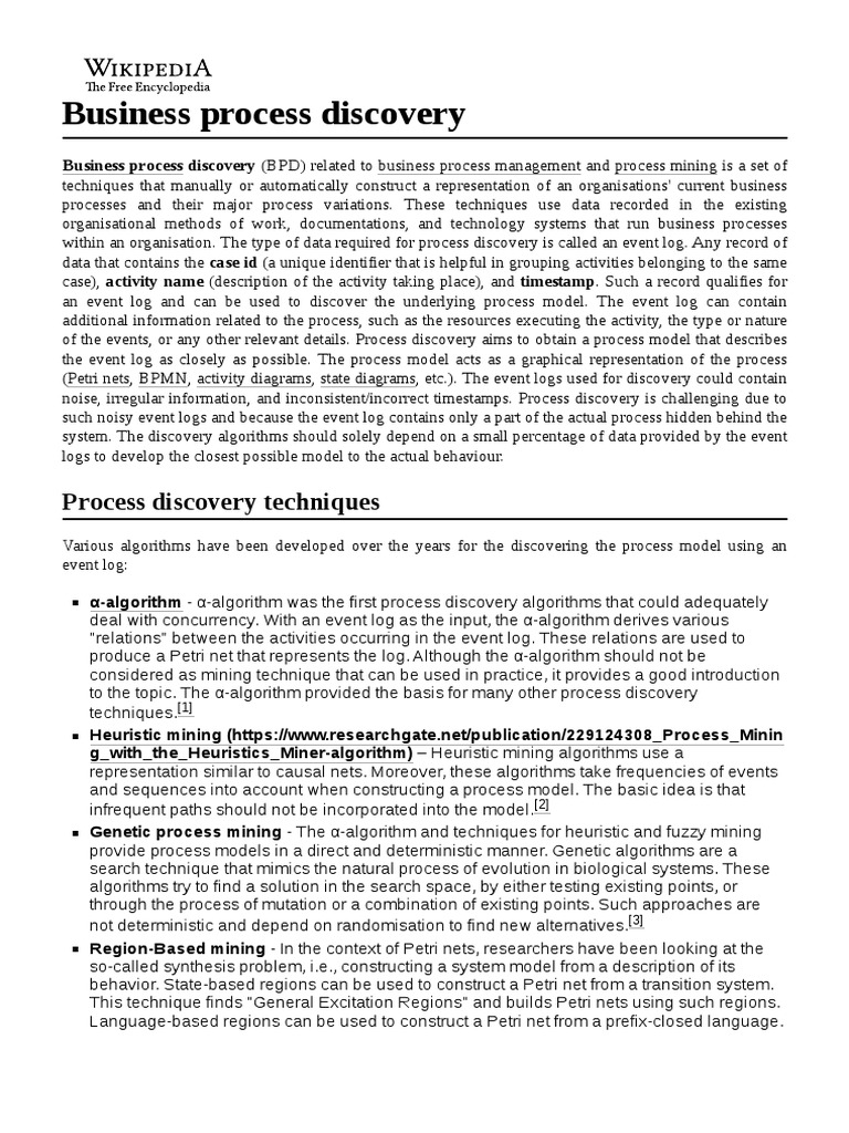 Business Process Discovery | Download Free PDF | Business | Business Process