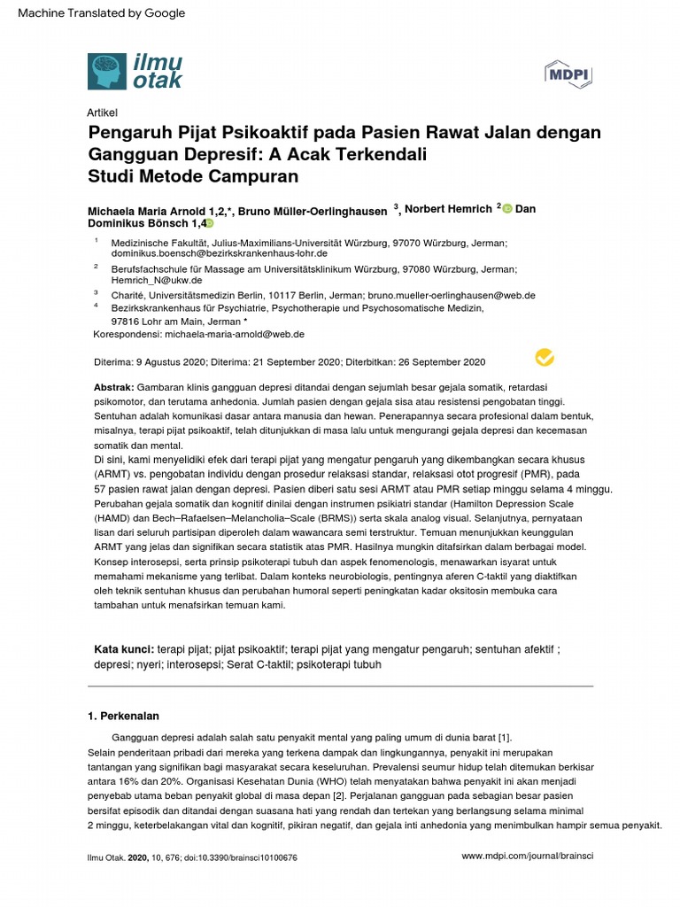Terapi Pijat Jurnal | PDF