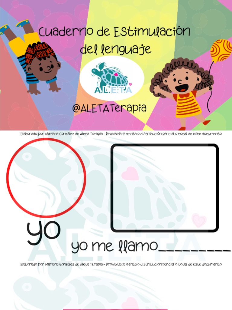 Cuaderno de Estimulación Del Lenguaje ALETA TERAPIA | PDF