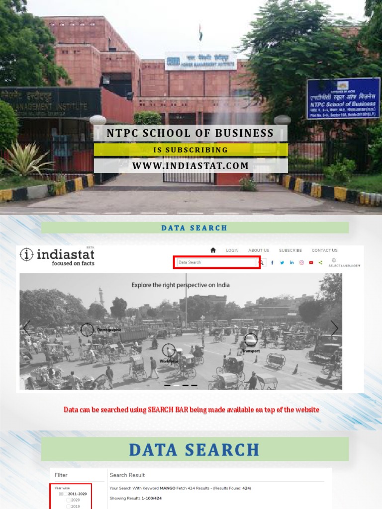 NTPC School Uses IndiaStat for Data | PDF | Sports & Recreation