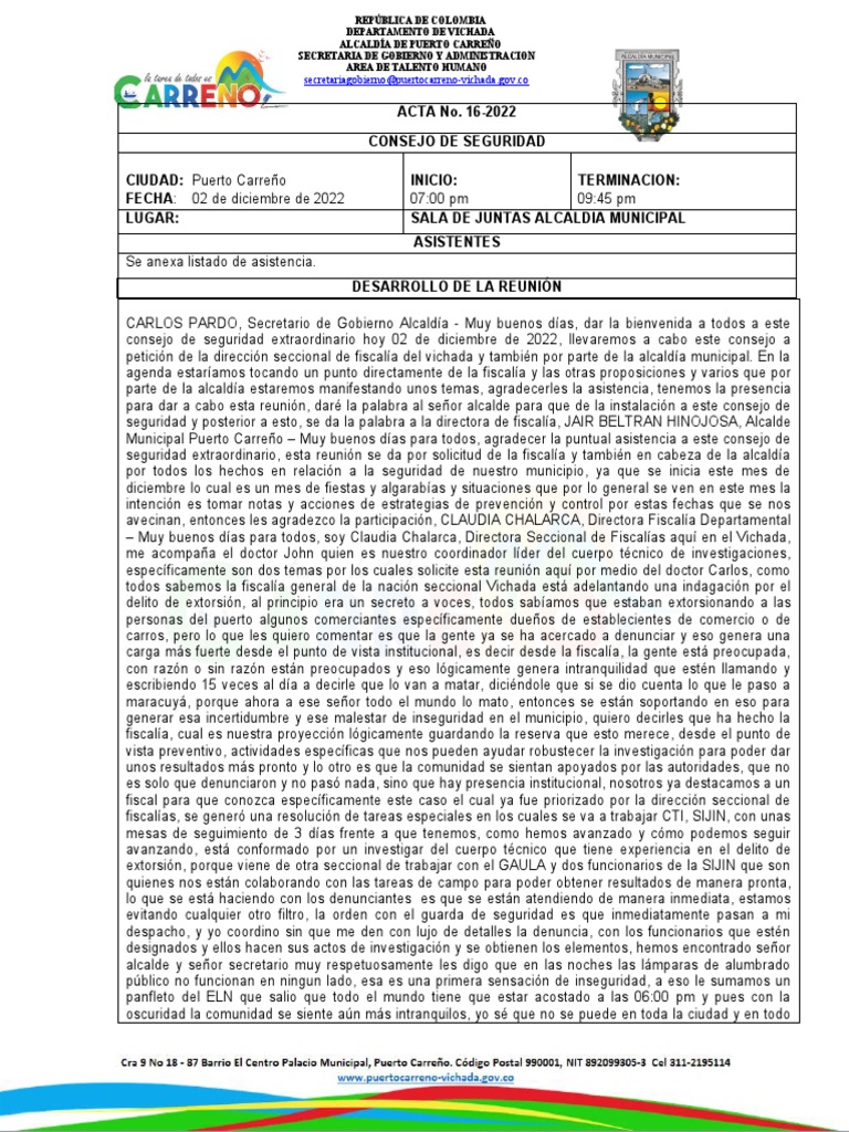 Acta N°02 | PDF | Información