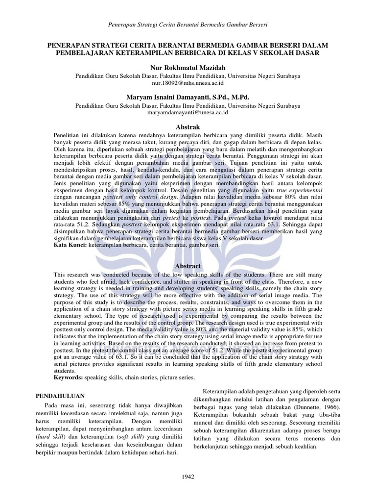 Contoh Jurnal PGSD | PDF