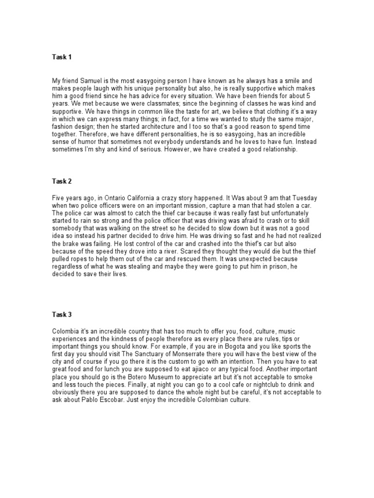 Writing Portfolio (Task 1-4) | PDF