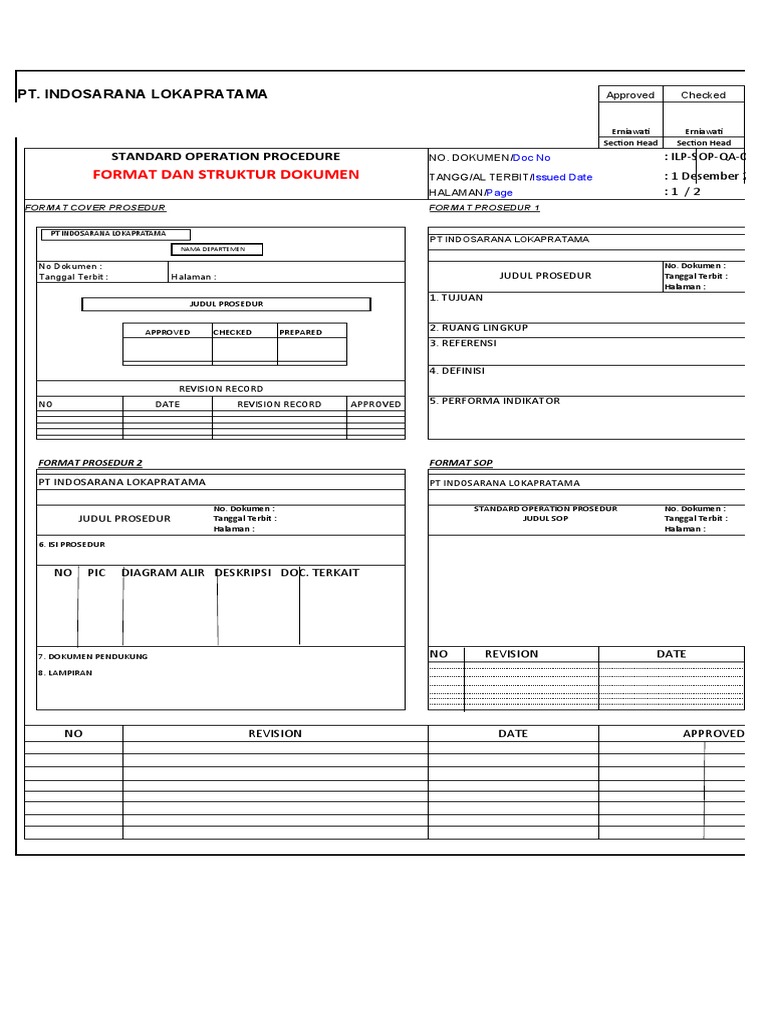 Sop Format & Struktur Dokumen | PDF | Computing | Information Science