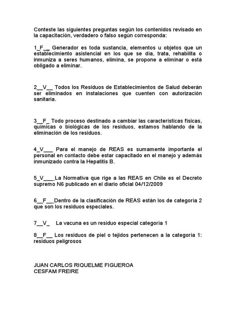 Evaluacion Reas | PDF