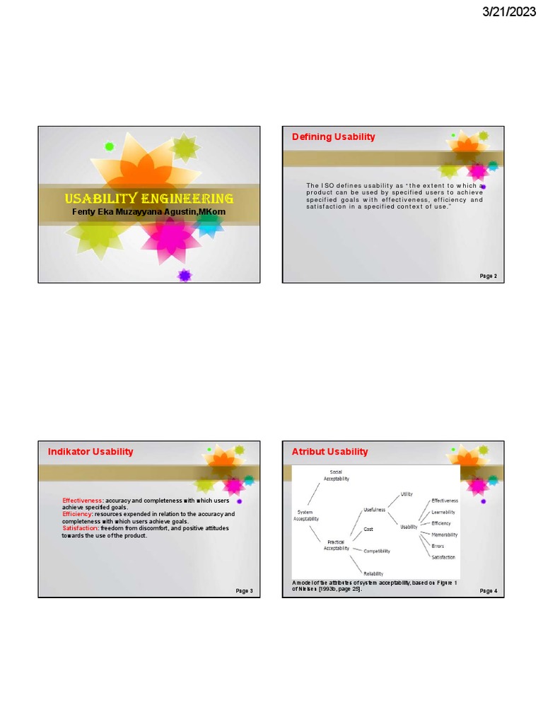 W3 - Usability Engineering - 2021 | PDF | Usability | Computing