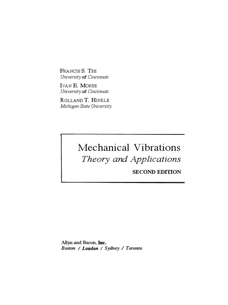 Mechanical Vibrations: Theory and Applications | PDF | Damping | Oscillation