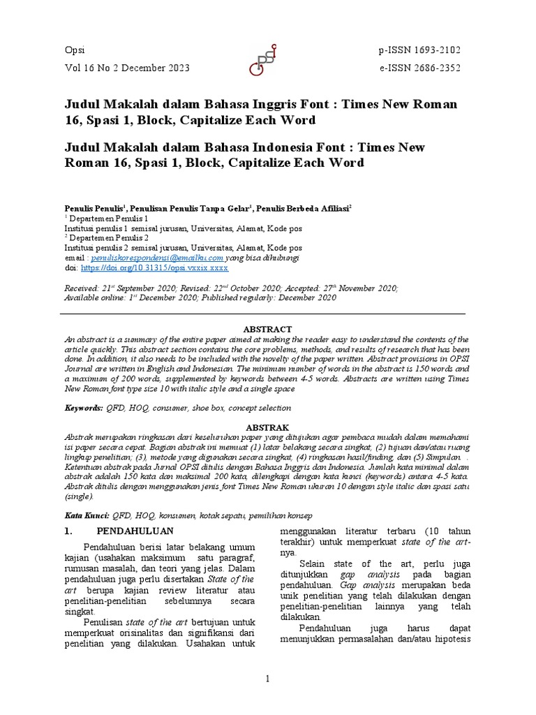 Template OPSI 2023 | PDF