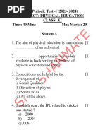 Class-11 P.E Set - 1 Exam Paper CH - 1, 2 & 3 | PDF | Disability ...