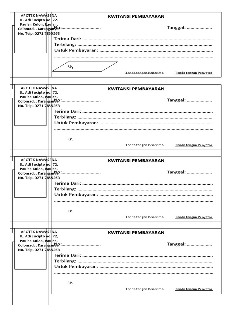 Kwitansi Apotek Pdf
