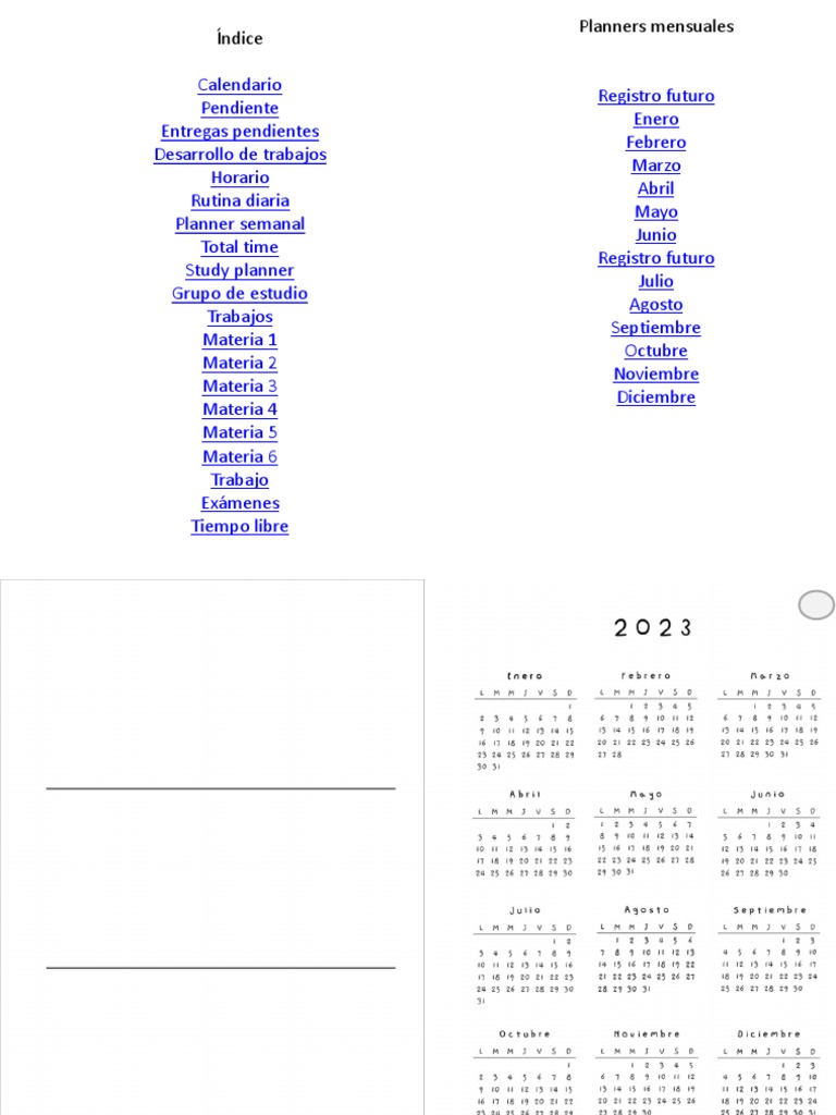 Study Planner Digital Completo 2023 | PDF