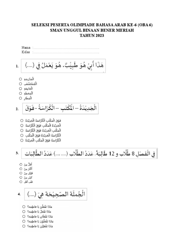 Soal Seleksi Oba-6 Ubin | PDF