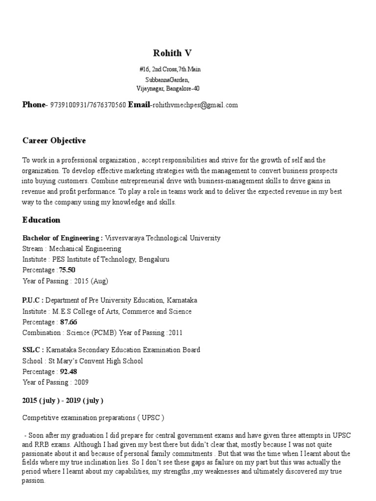 Rohith V-Volvo Resume | PDF | Sales | Business