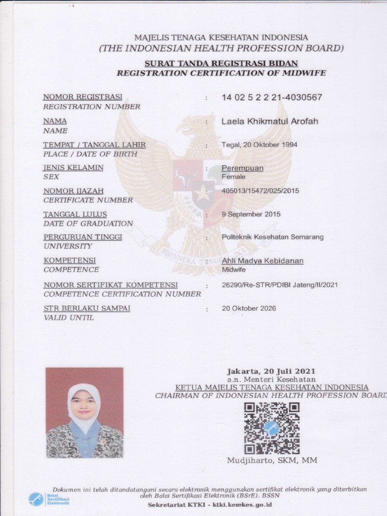 STR Bidan Terbaru dan Contohnya | PDF