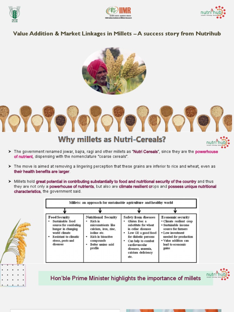Value Addition in Millets for Nutrition | PDF | Cereals | Nutrition