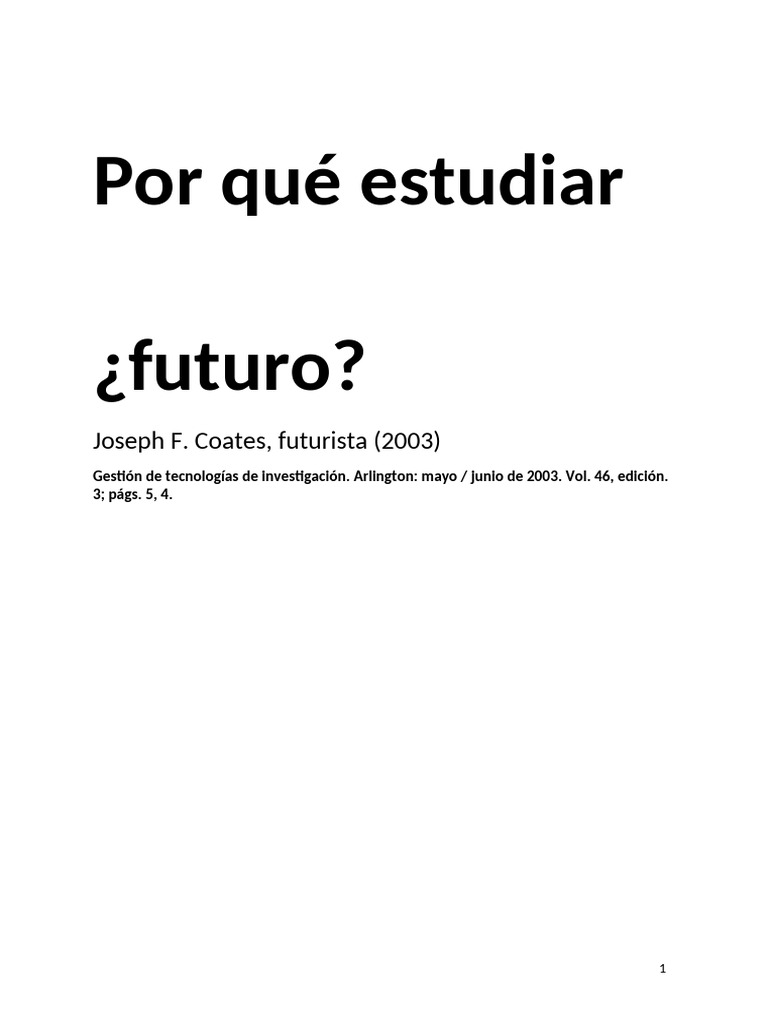 Coates 2003 Why Study the Future_ v2 (Leer para el Sábado)-convertido ...
