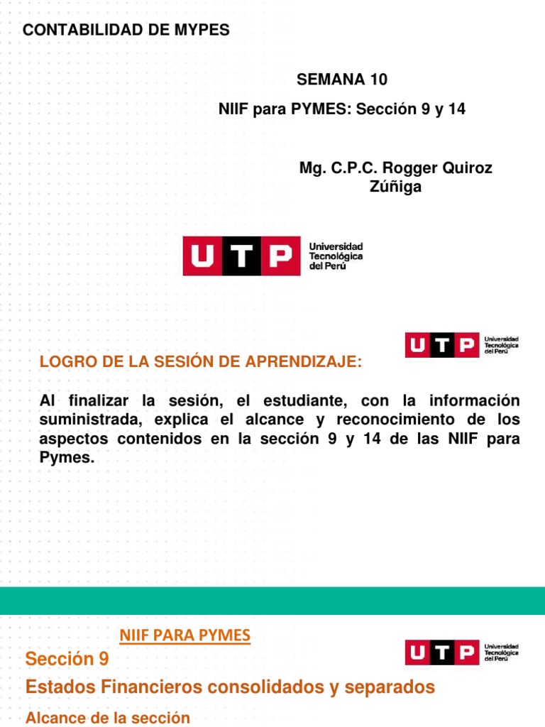 S10.s1 NIIF para PYMES. Sección 9 y 14 | PDF | normas internacionales ...