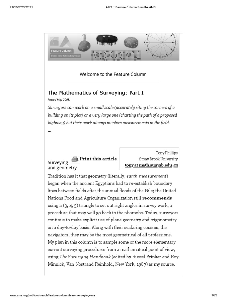 AMS - Feature Column From The AMS | PDF | Surveying | Triangle