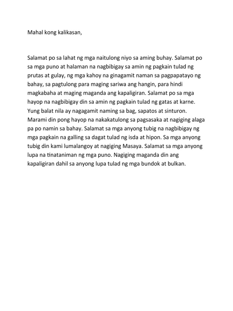 Mahal Kong Kalikasan | PDF