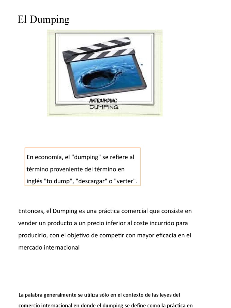 El Dumping | PDF | Dumping (política de precios) | Economias
