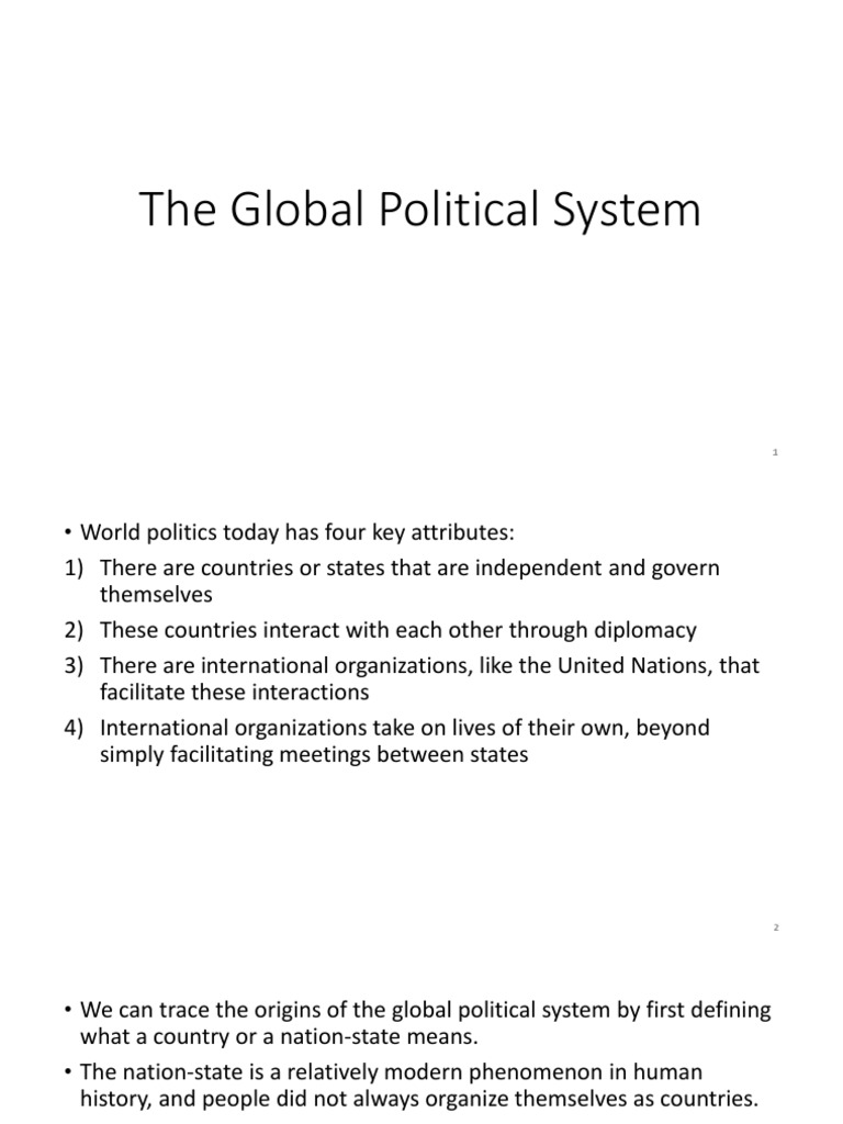 The Global Political System | PDF | Nation | Europe