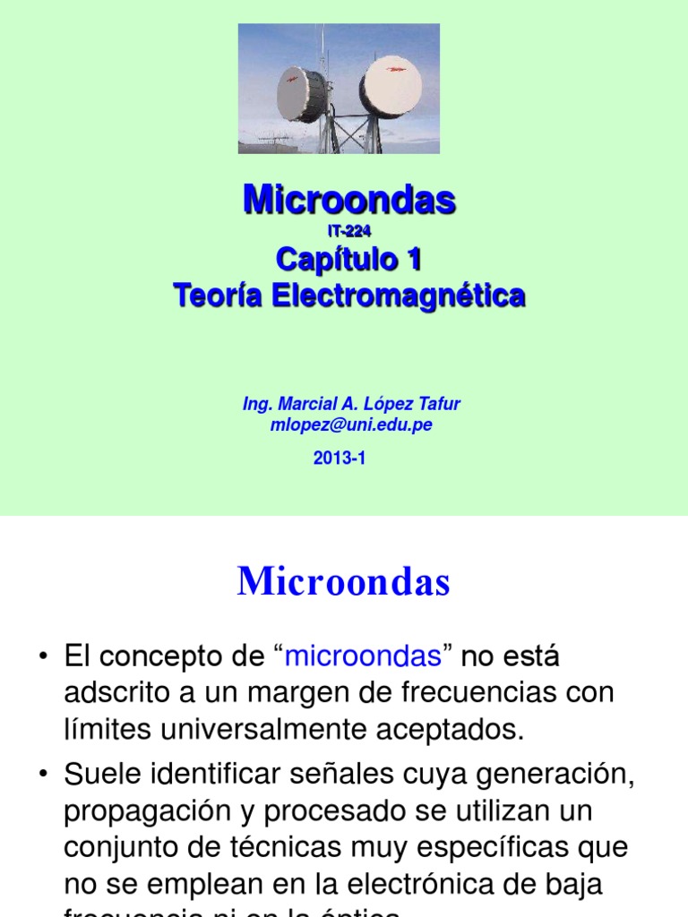 Capitulo 01 Teoria Microondas | PDF | Guía de onda | Microondas