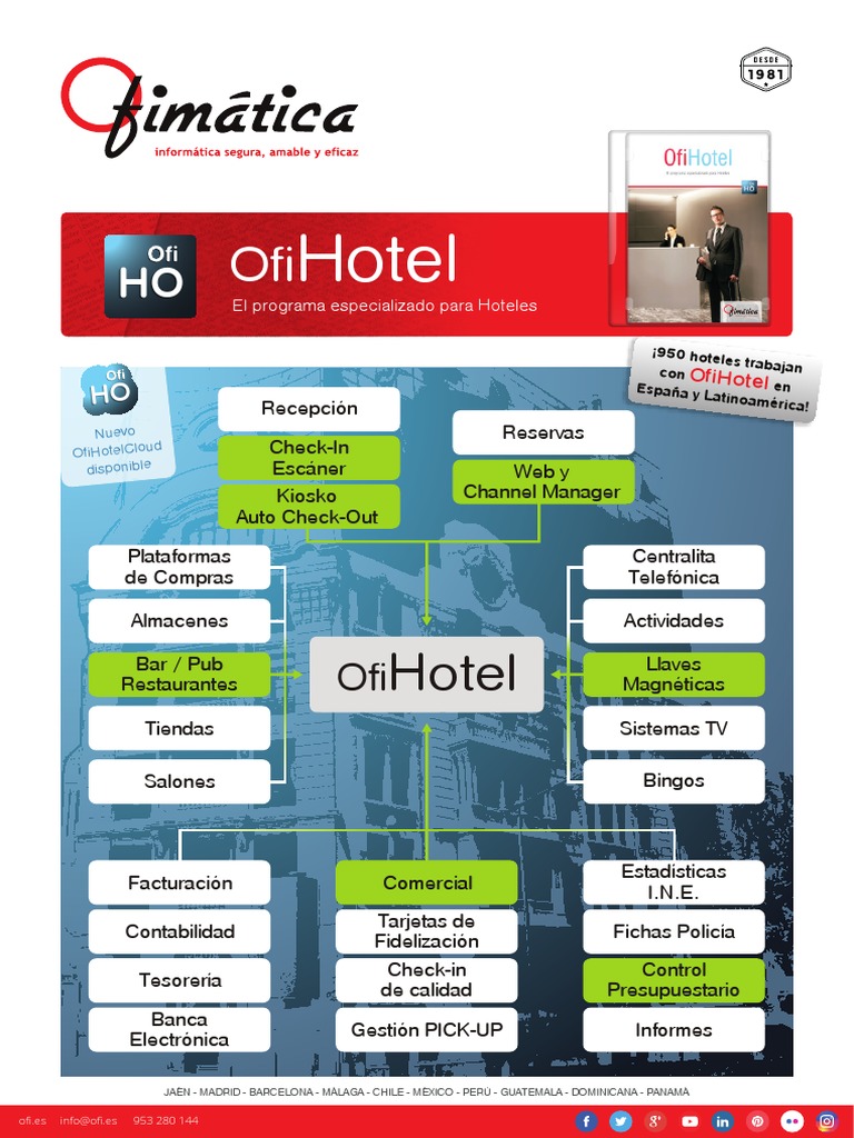 Ofimatica - OfiHotel - Hoja de Producto - Triptico | PDF | Informática | Business