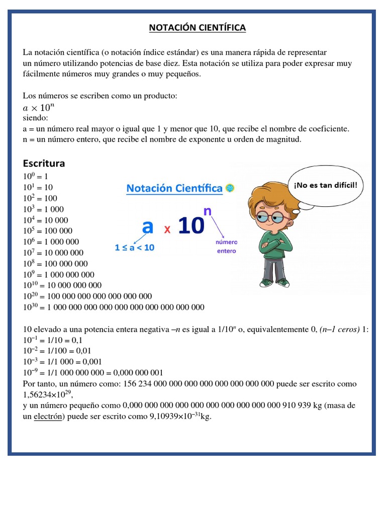 Notación Científica | PDF | Exponenciación | Aritmética