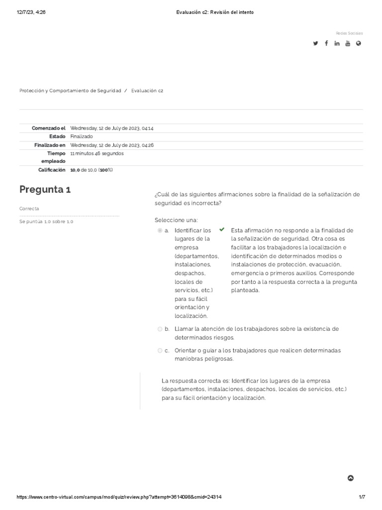 Evaluación c2 - Revisión Del Intento | PDF | Business