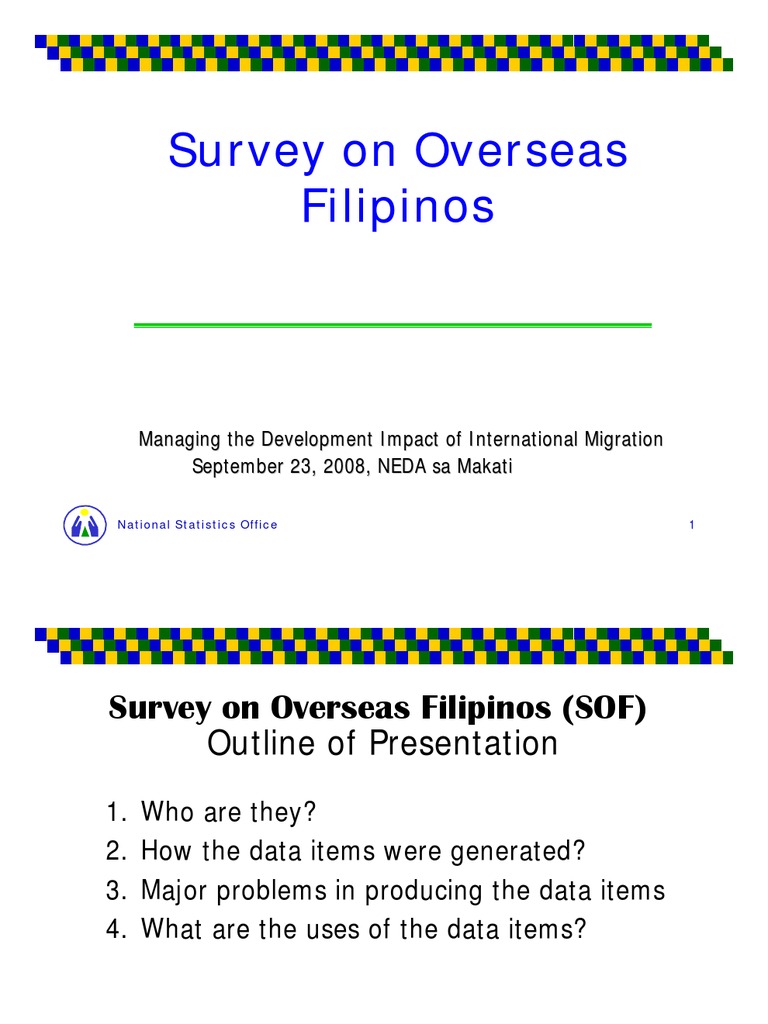 Survey on Overseas Filipinos | Census | Survey Methodology