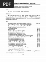 Childrens Depression Rating Scale-Revised | PDF