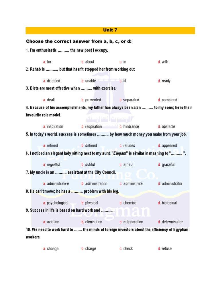 Secondary 3 Exercise Unit 7 | Download Free PDF | Sustainability ...