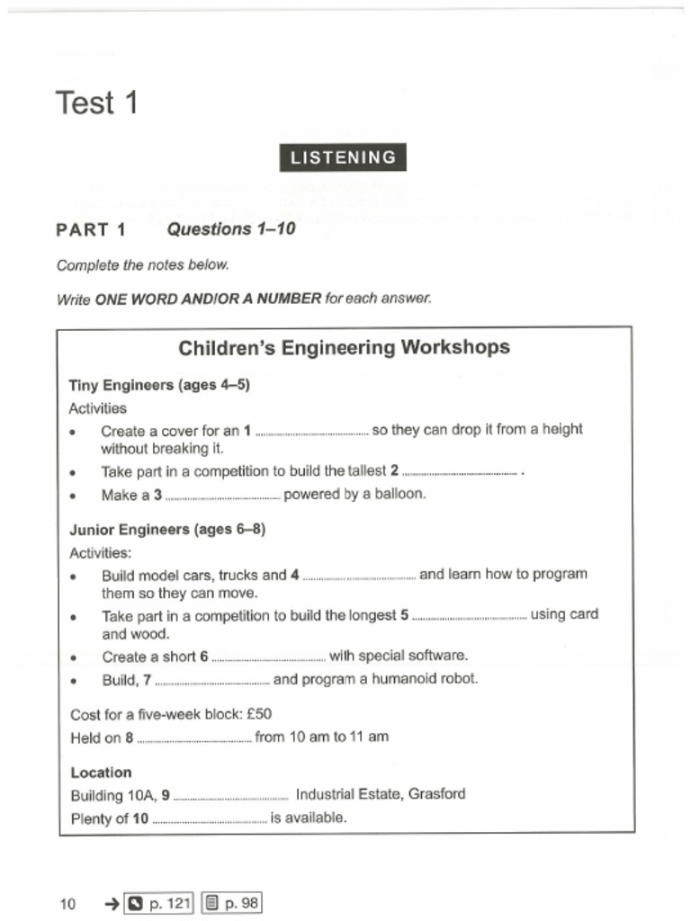 IEA-mock test - listening 1 * up để tải file - ko đọc- waste of time | PDF