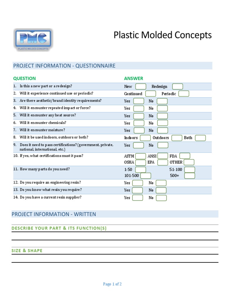 Plastic Injection Molding Design Considerations Checklist | Download ...