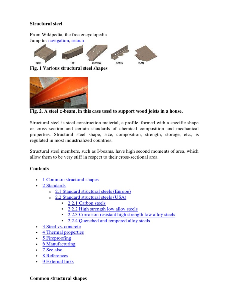 Steel Materials Wikipedia | PDF | Structural Steel | Materials