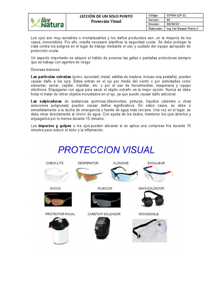 SSYMA-LUP-12 Proteccion Visual | PDF
