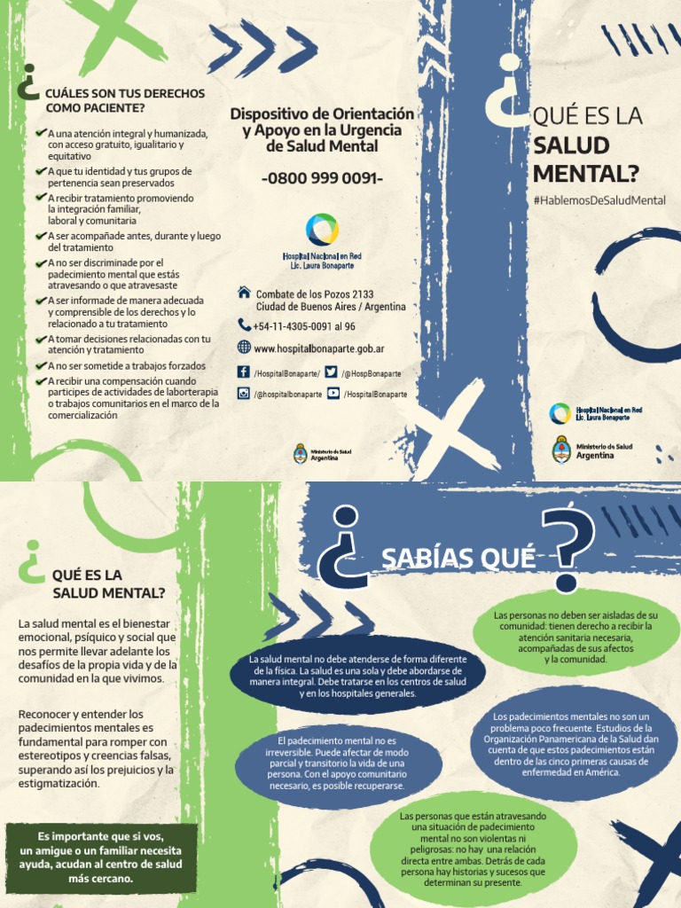 Triptico-Salud Mental | PDF | Salud mental | Cuidado de la salud Triptico-Salud Mental | PDF | Salud mental | Cuidado de la salud