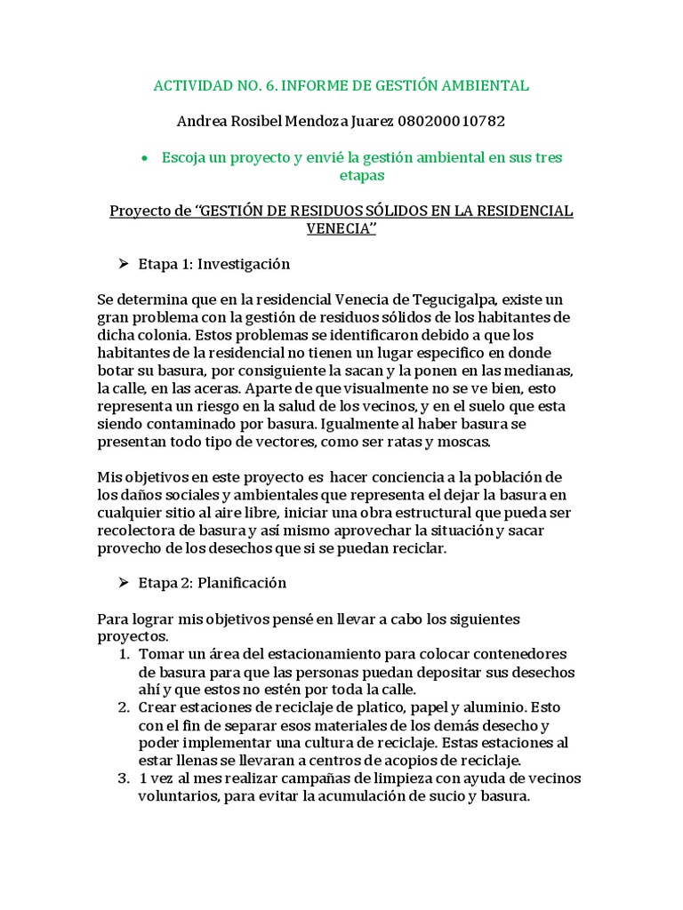 Mendoza Andrea Actividad7 | PDF | Residuos | Reciclaje