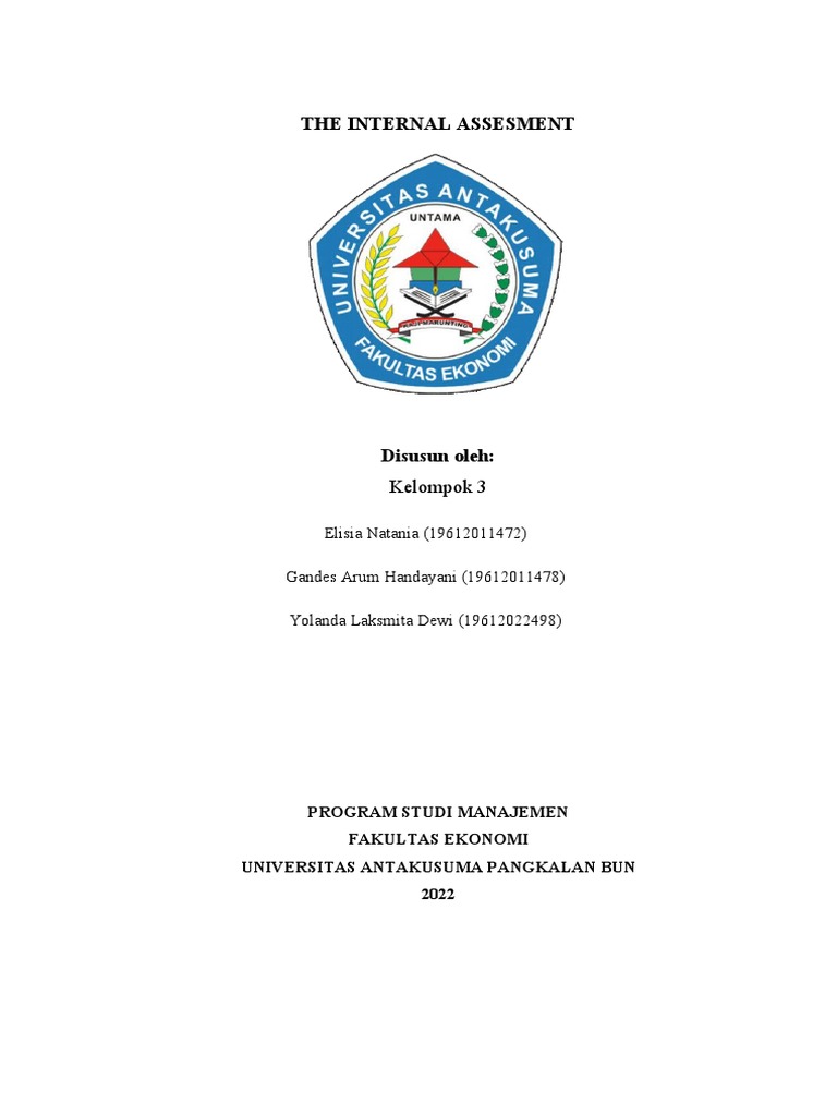 Kel 3 Chapter 5 The Internal Assesment | PDF