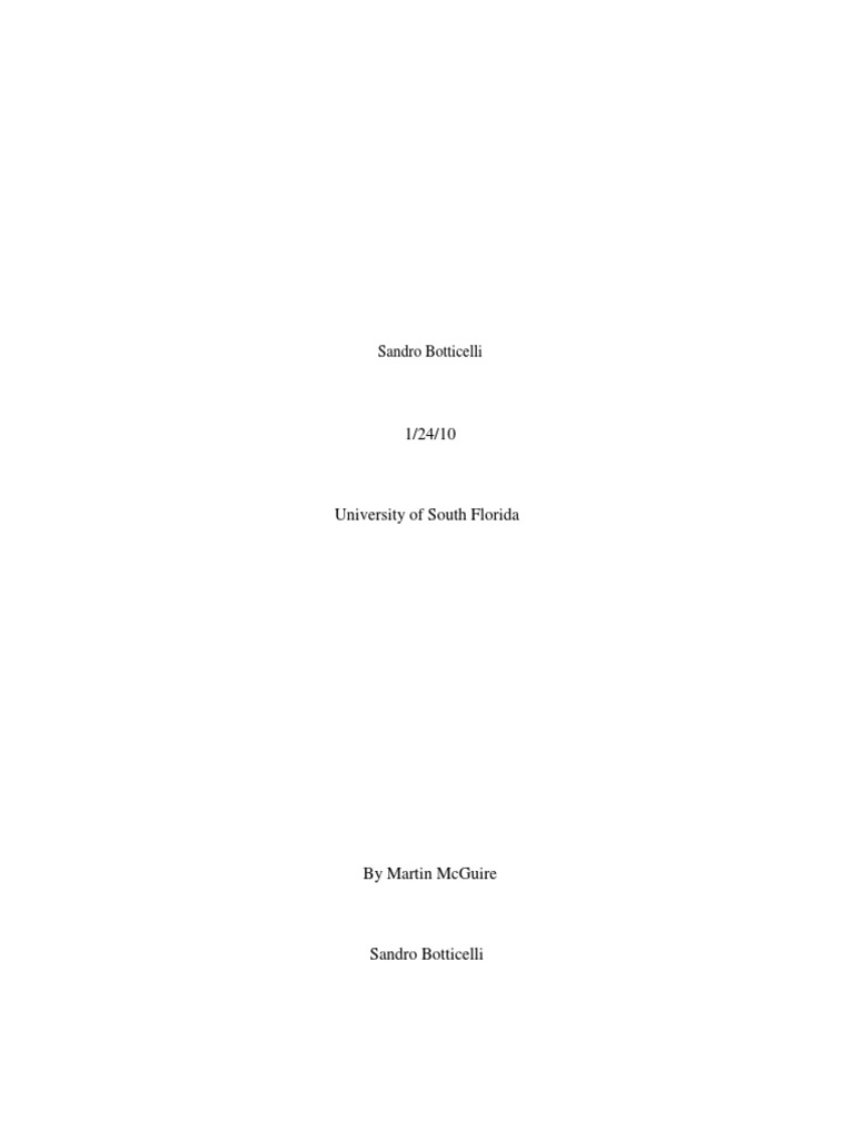 Sandro Botticelli | PDF | Michelangelo | Renaissance Art