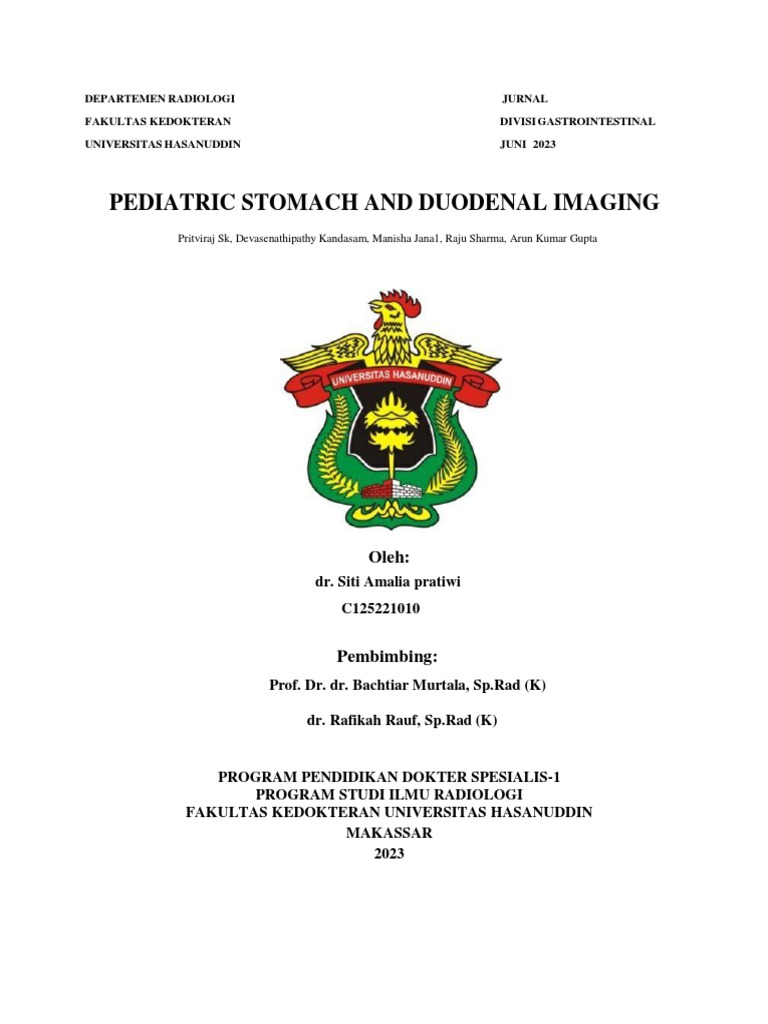 Pediatric Stomach and Duodenal Imaging (Translated) | PDF