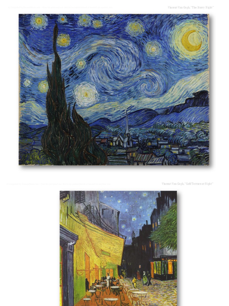 Paintings by Van Gogh Set 1 Printable Full Page | PDF | Vincent Van ...