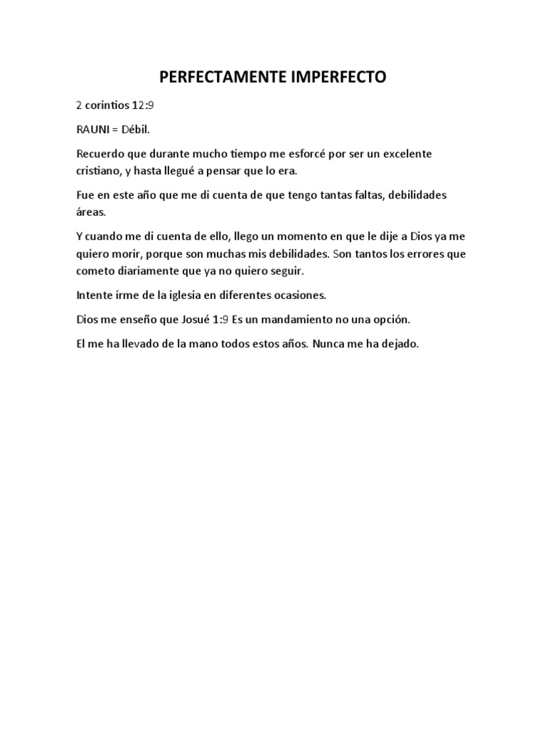 Perfectamente Imperfecto | PDF | Dios