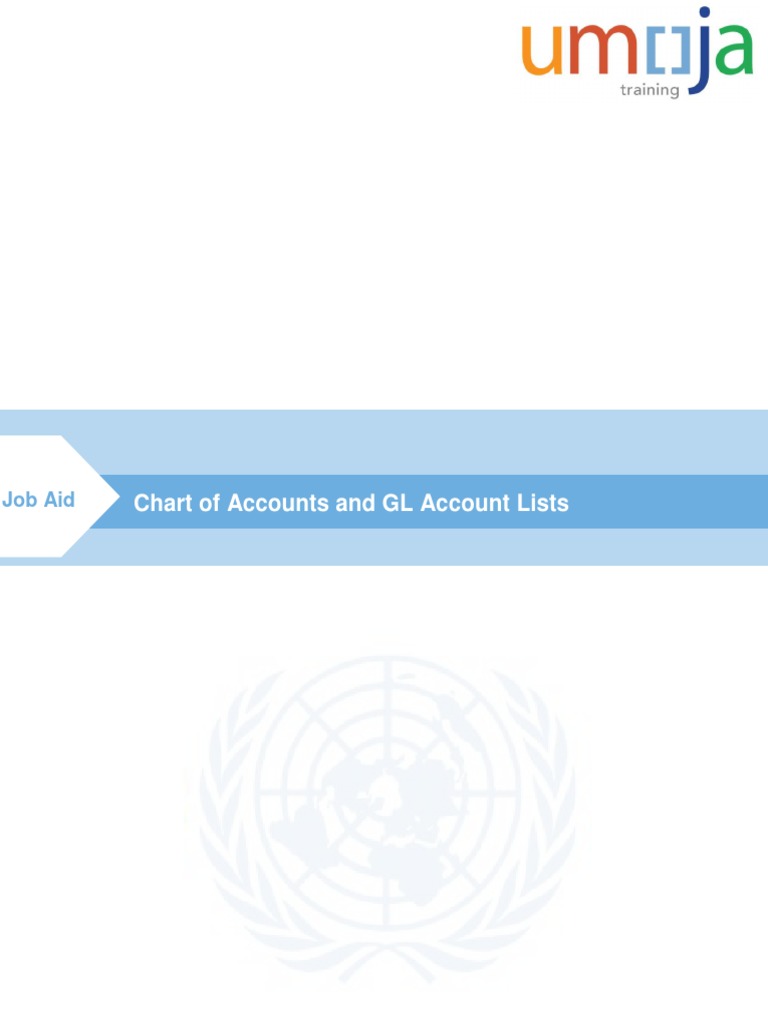 Umoja Job Aid - Chart of Accounts and GL Account Lists 006 | PDF ...