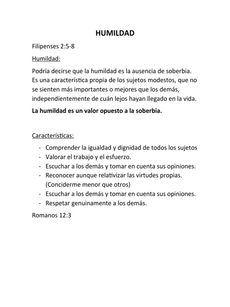 HUMILDAD | PDF